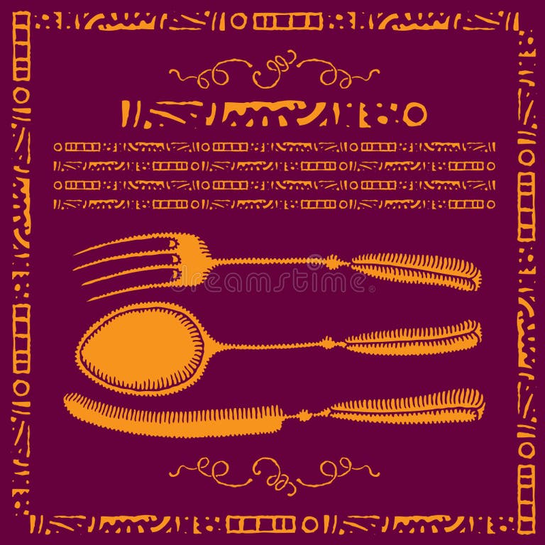 Cutlery gold label stock vector. Illustration of serving - 19336004