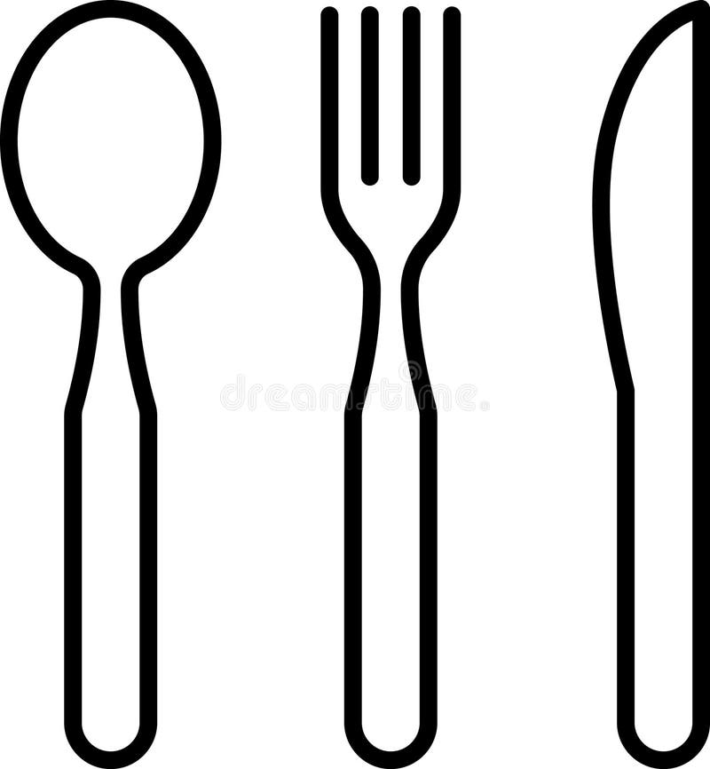 Cutlery Icon. Spoon, Forks, Knife. Vector Illustration. Stock Vector ...