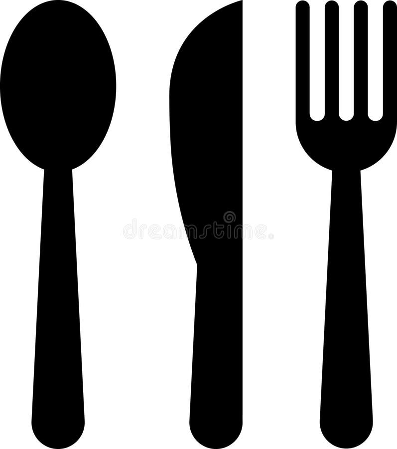 Cutlery Icon. Spoon, Forks, Knife. Vector Illustration Stock Vector - Illustration of cooking ...