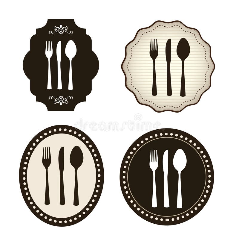 Cutlery icons stock vector. Illustration of cutlery, menu - 31017959