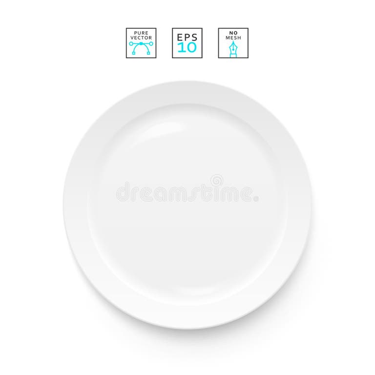 Cutlery Object Realistic. Plate . Items Realistic Stock Vector ...