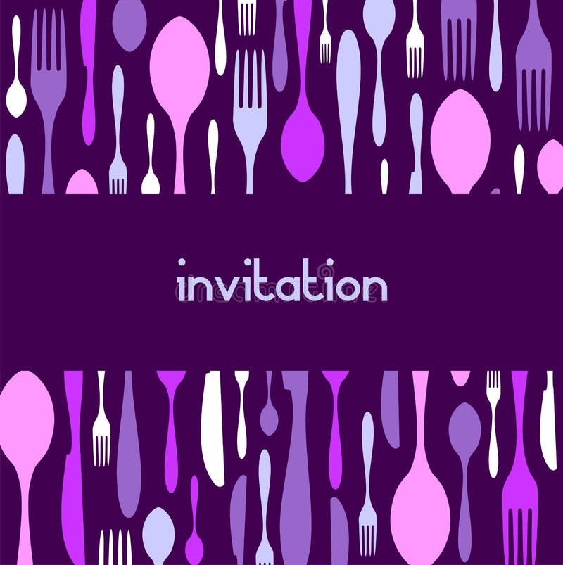 Dinner invitation stock vector. Illustration of kitchen - 4424962
