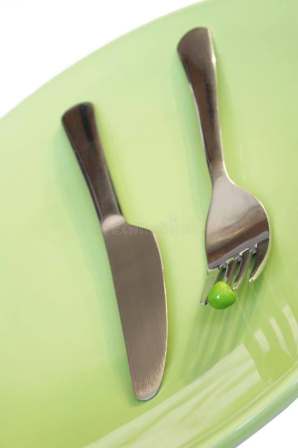 Cutlery and Pea stock image. Image of lose, meal, calorie - 519377