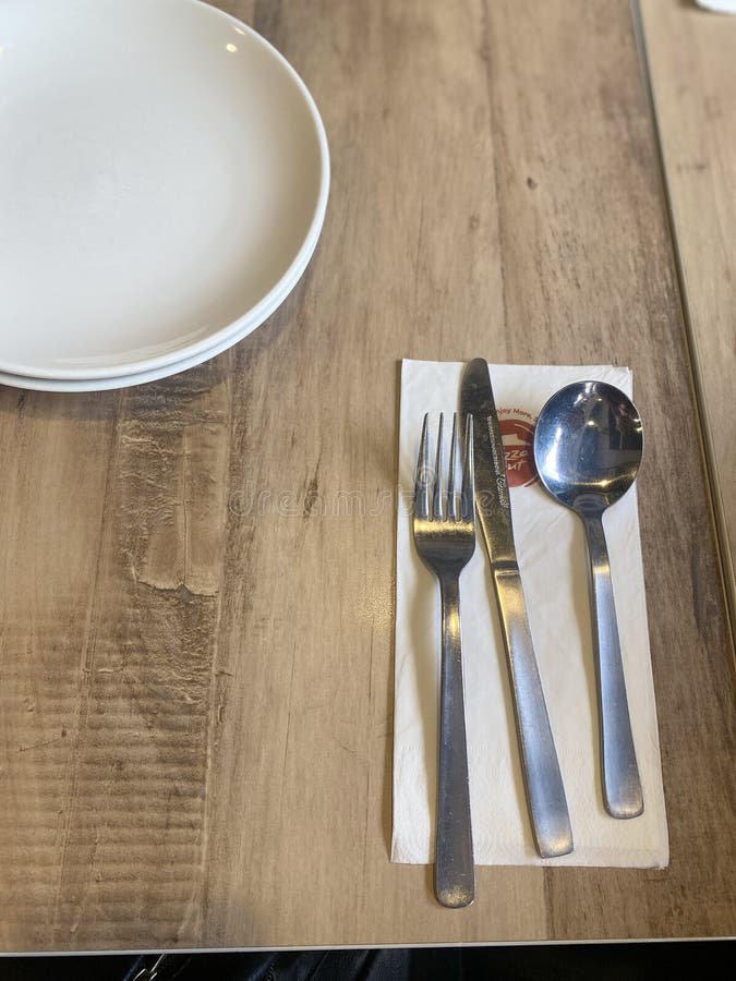 Cutlery stock image. Image of plate, fork, table, knife - 378644283