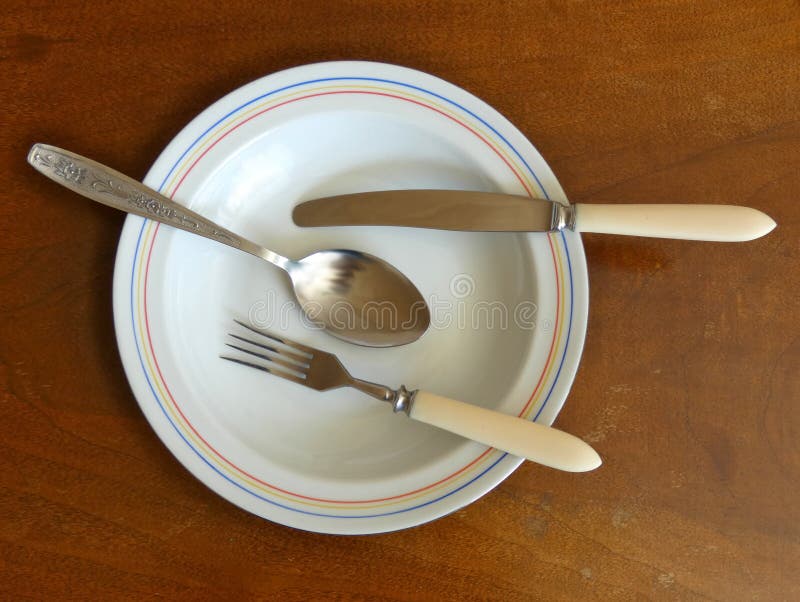 Cutlery in Plate stock image. Image of silverware, flatware - 98107127