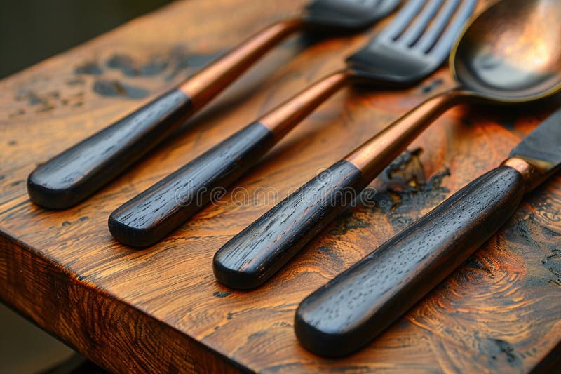 A Cutlery Set with a Contemporary Design. Stock Image - Image of refine ...