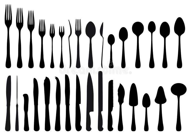 Cutlery set, vector stock vector. Illustration of spoon - 20964184