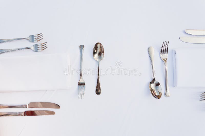 Cutlery sets stock photo. Image of metal, dinner, table - 53178372