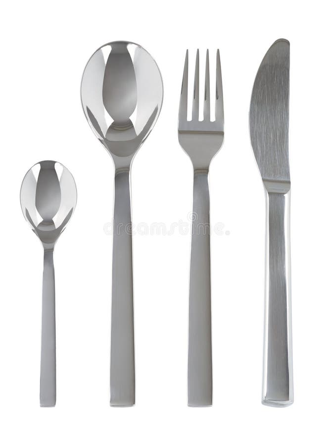 Cutlery Silverware Flatware Table Set Stock Photo - Image of cutouts ...