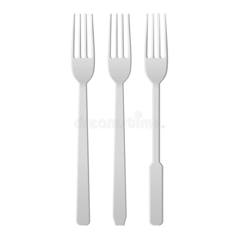 Cutlery White Fork Vector stock vector. Illustration of design - 361845147