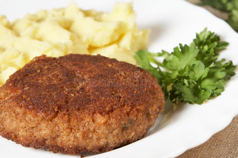 Cutlet stock image. Image of scab, delicious, tableware - 20216653
