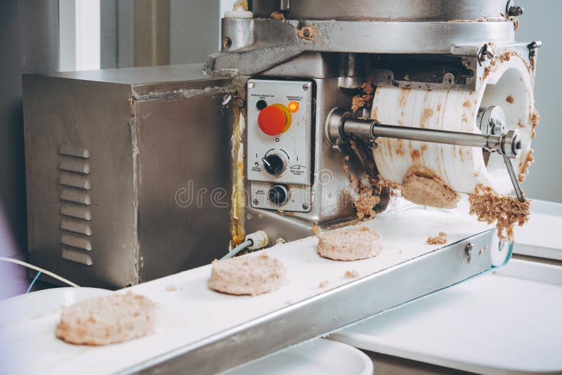 Cutlet making factory stock image. Image of tasty, automated - 140097635
