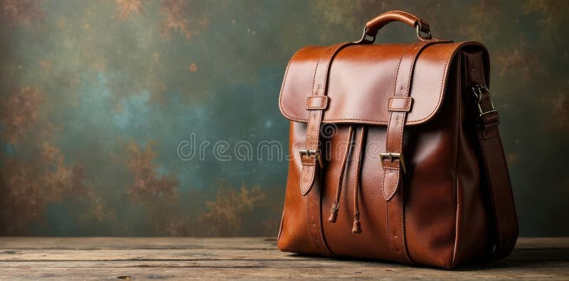 Cutout of Aged Leather Travel Pack, Showing Texture, Worn, Old Stock ...