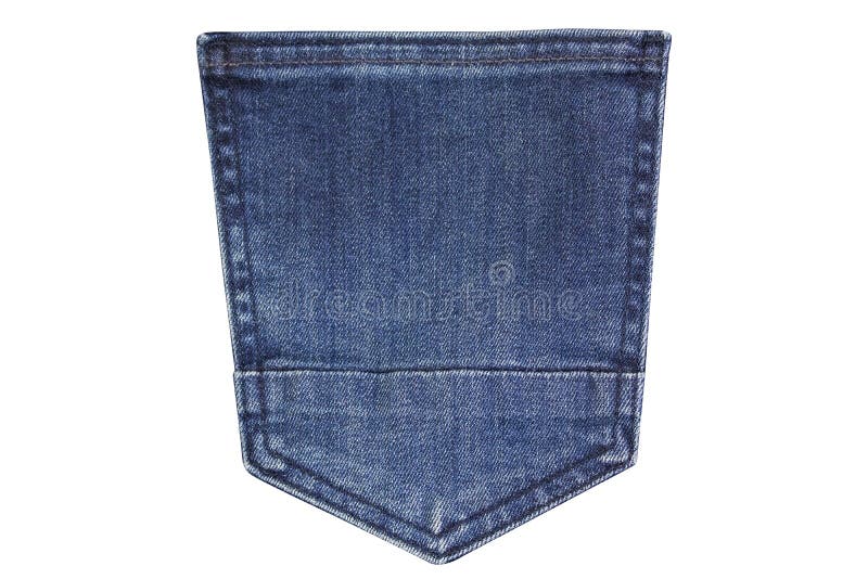 Cutout Back Pocket, Denim Texture on Isolated Background Stock Image ...