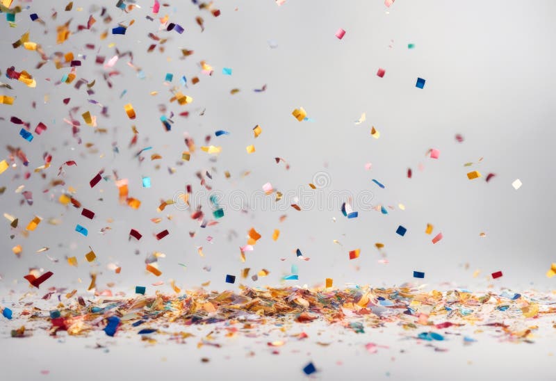 Cutout Background Olated Confetti Colorful Falling Transparent Stock ...