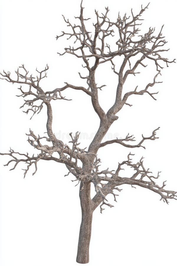 A Cutout Object of a Summer Green Birch Tree is Shown in Isolation on a ...