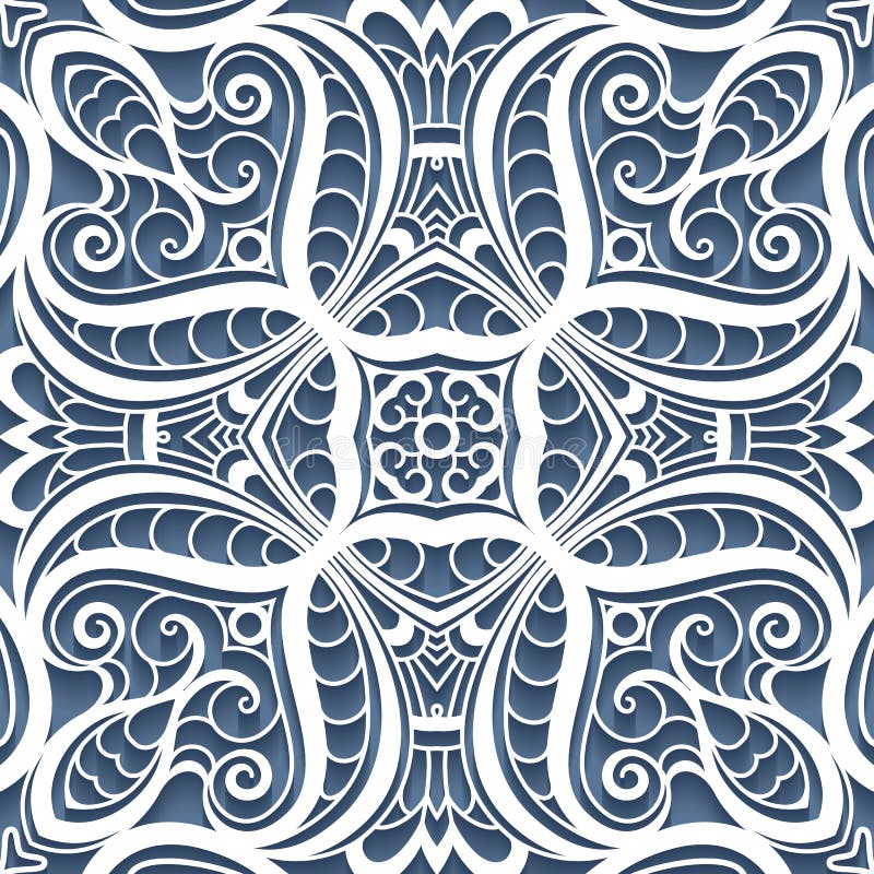 Cutout Paper Lace Texture, Seamless Pattern Stock Vector - Illustration ...