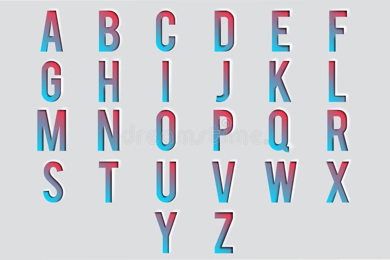 Paper Cut Letters Font Vector Papercut 3D Alphabet Stock Vector ...
