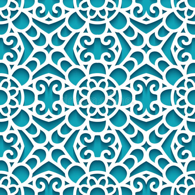 Laser Cut Damask Stencil Seamless Pattern Stock Illustrations – 144 ...