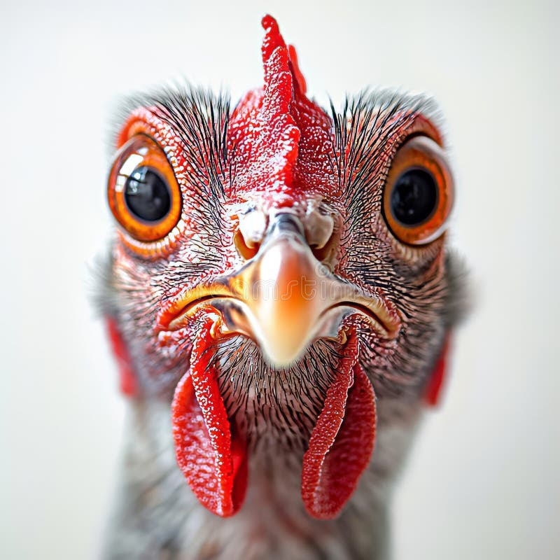 Cutout of a Rooster Isolated on a White Background Stock Photo - Image ...