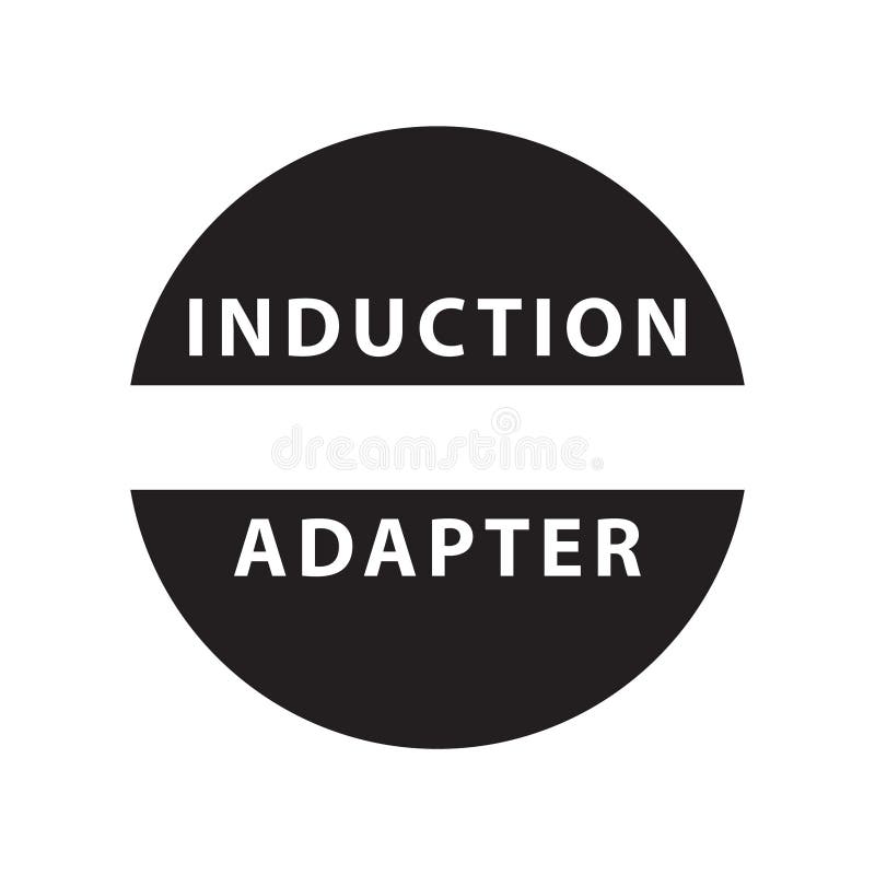 Cutout Silhouette Induction Adapter with Text Icon. Outline Template ...