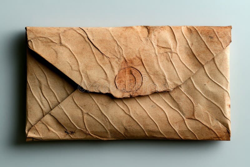 The Cutout Surface Features an Elegant Envelope Made of Textured Paper ...