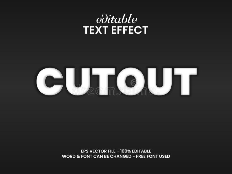 Cutout Text Effect. Paper Cut Text Editable Font. Clean Easy To Use and ...
