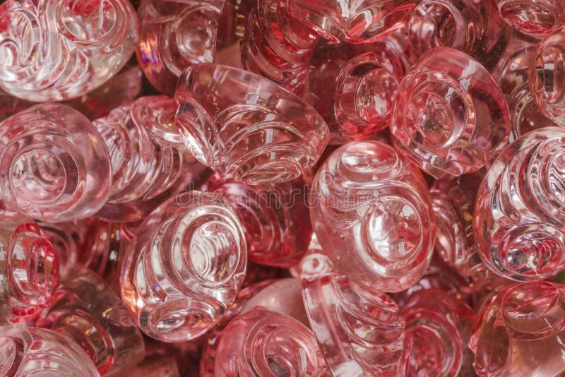 Cutout Texture Closeup on Multiple Translucent Red Color Pop Shiny ...