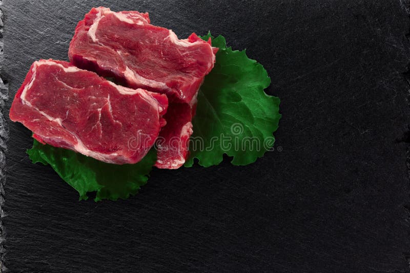Cuts of beef meat steacks stock photo. Image of fleshy - 101526292