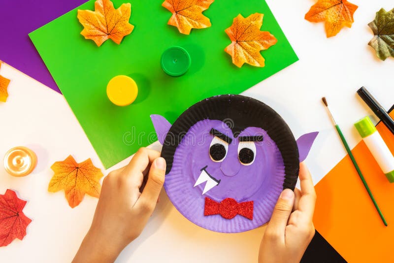 Cuts of Paper for Halloween. Hand Cut Paper. Colors, Scissors and Glue ...