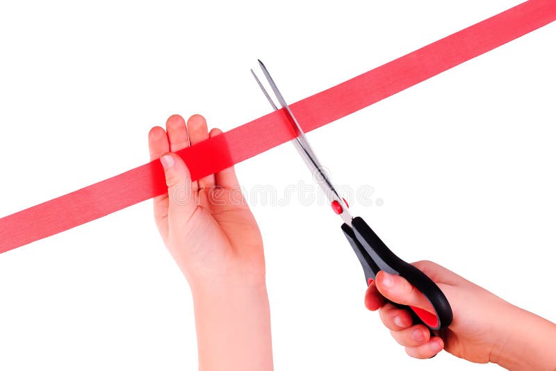Cuts red tape stock photo. Image of cutting, scissors - 48662430
