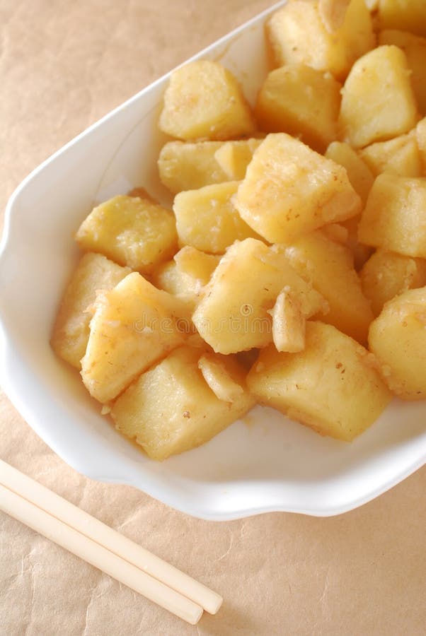 Cutted cooked potato stock image. Image of pieces, chinese - 27302611