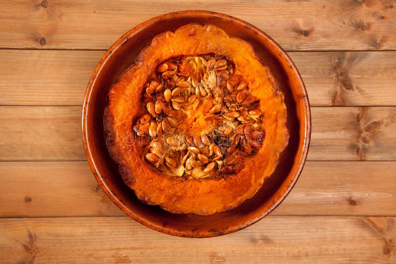 Cutted Half Pumpkin Roasted Pumpkin Stock Photo - Image of pumpkin ...