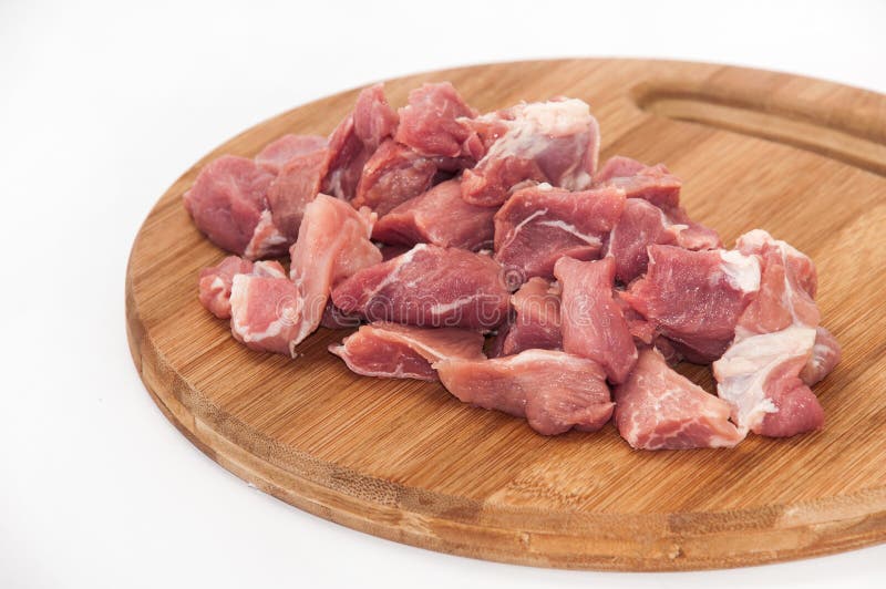 Cutted and Prepared Pork Meat for Stew Stock Photo - Image of fricassee ...