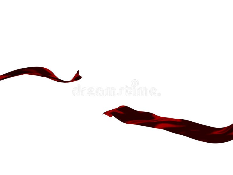 Cutted red ribbon stock illustration. Illustration of fabric - 11942013
