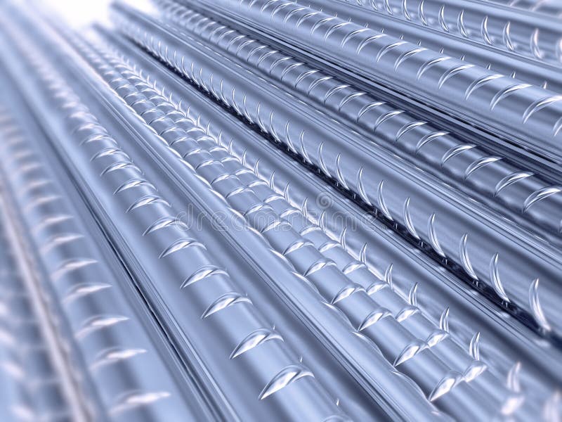Cutted Reinforced Steel Bars Stock Illustration - Illustration of ...