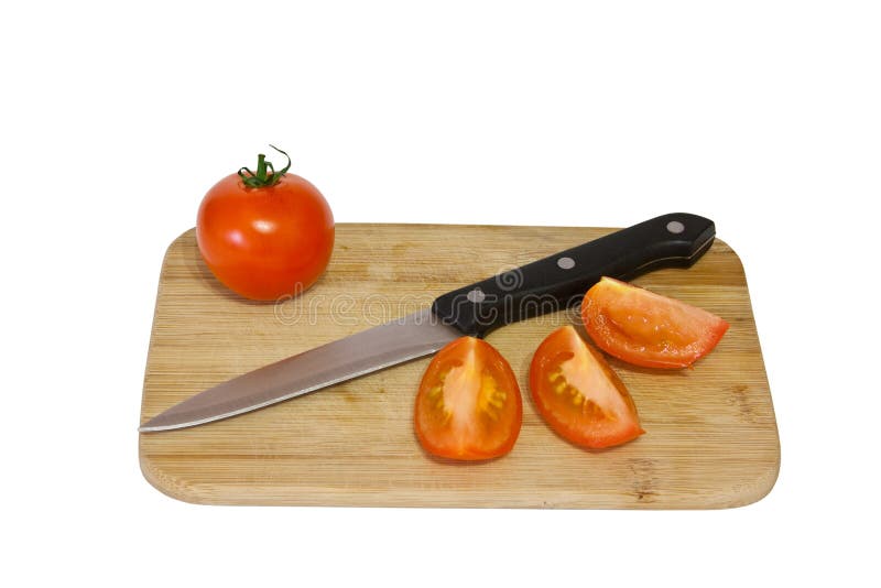 Cutted tomato stock photo. Image of board, white, tomato - 22058084