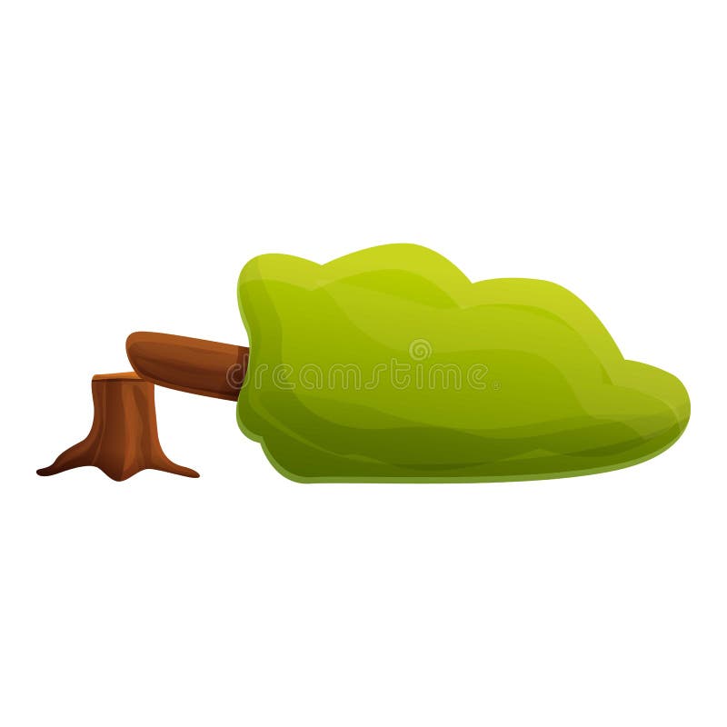 Cutted Tree Stump Icon Set, Cartoon Style Stock Vector - Illustration ...