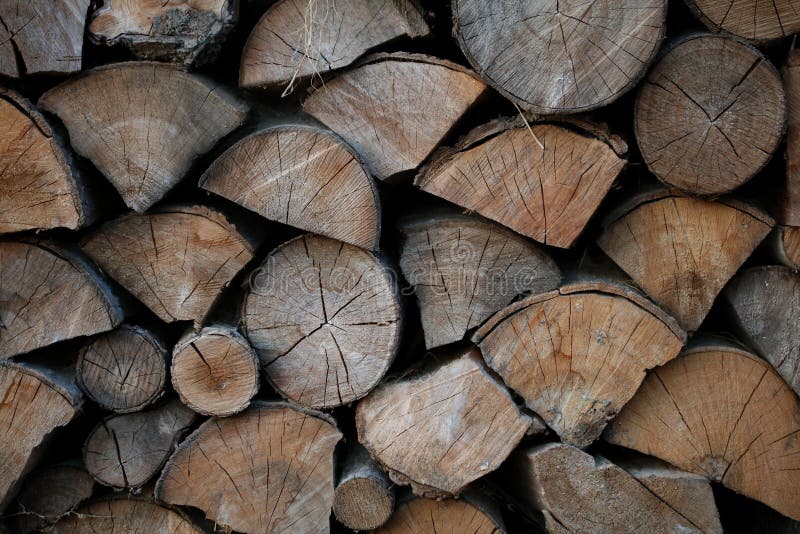 Cutted Wood Ready for Fire Close Up Background Modern High Quality ...