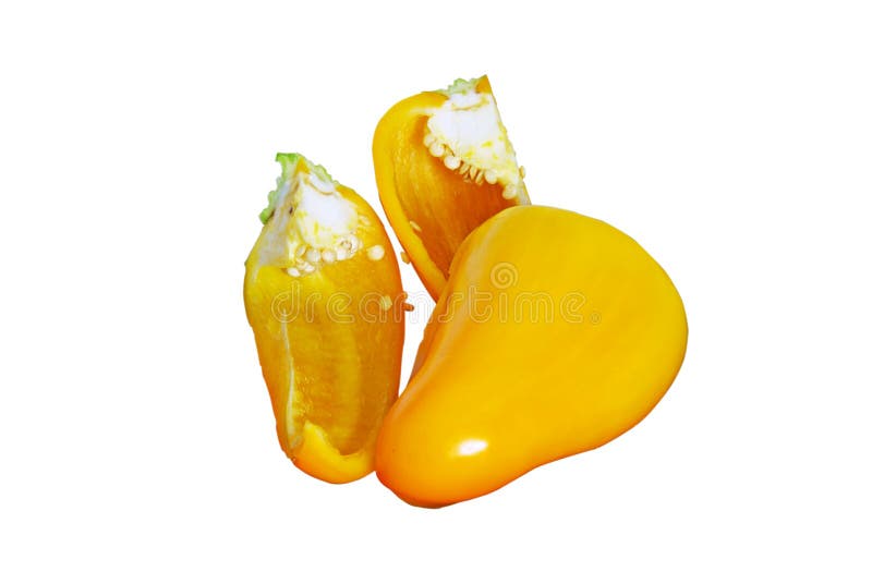 Cutted yellow pepper stock vector. Illustration of fruits - 11412908