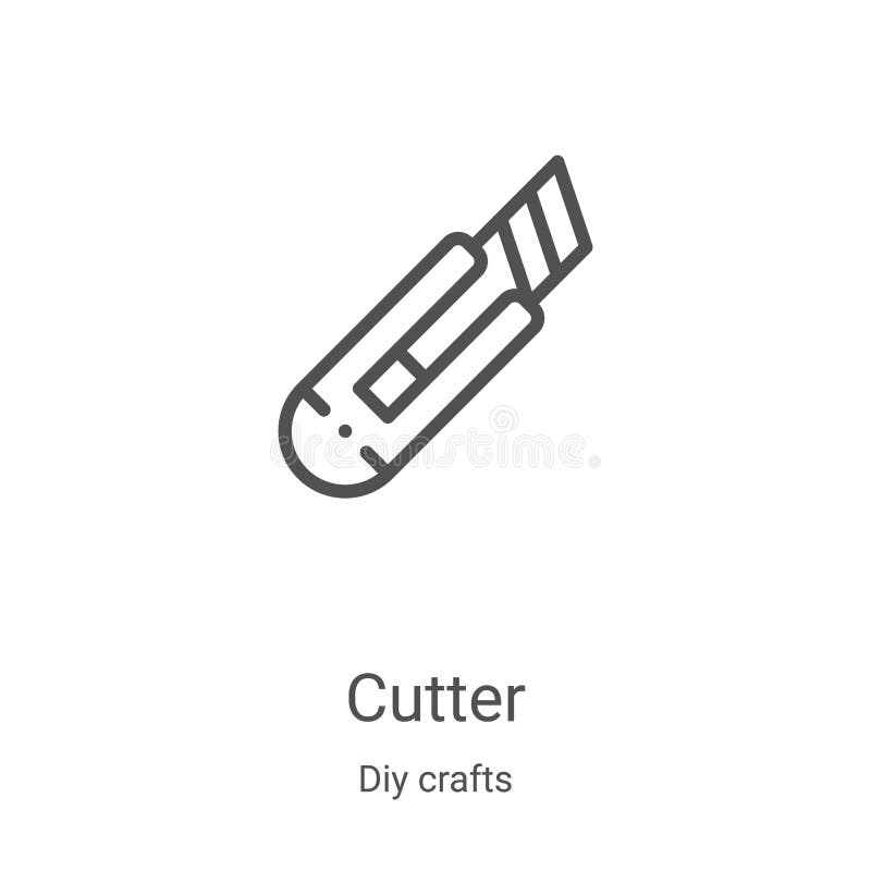Cutter Icon Vector from Diy Crafts Collection. Thin Line Cutter Outline ...
