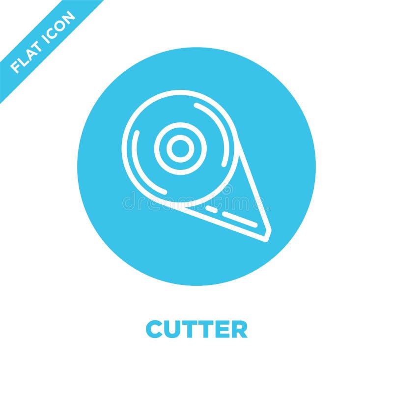 Cutter Icon Vector from Stationery Collection. Thin Line Cutter Outline ...