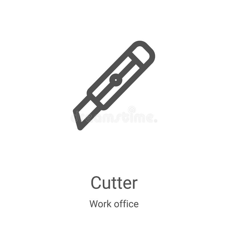 Cutter Icon Vector from Work Office Collection. Thin Line Cutter ...