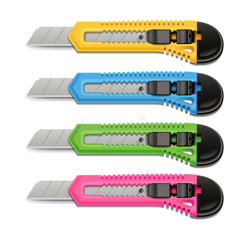 Cutter icons set. stock vector. Illustration of clip - 41729977