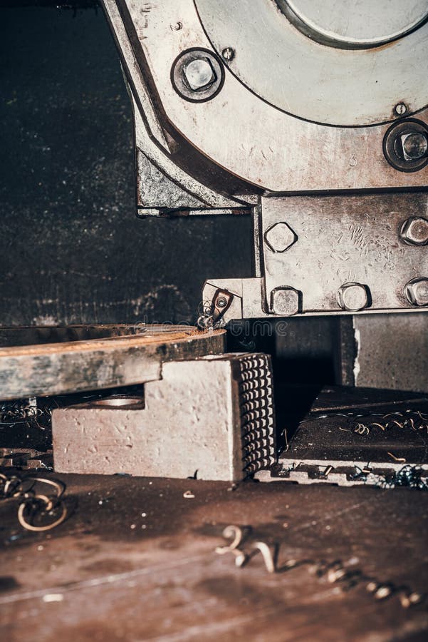 The Cutter of the Metalworking Machine during Operation Stock Photo ...