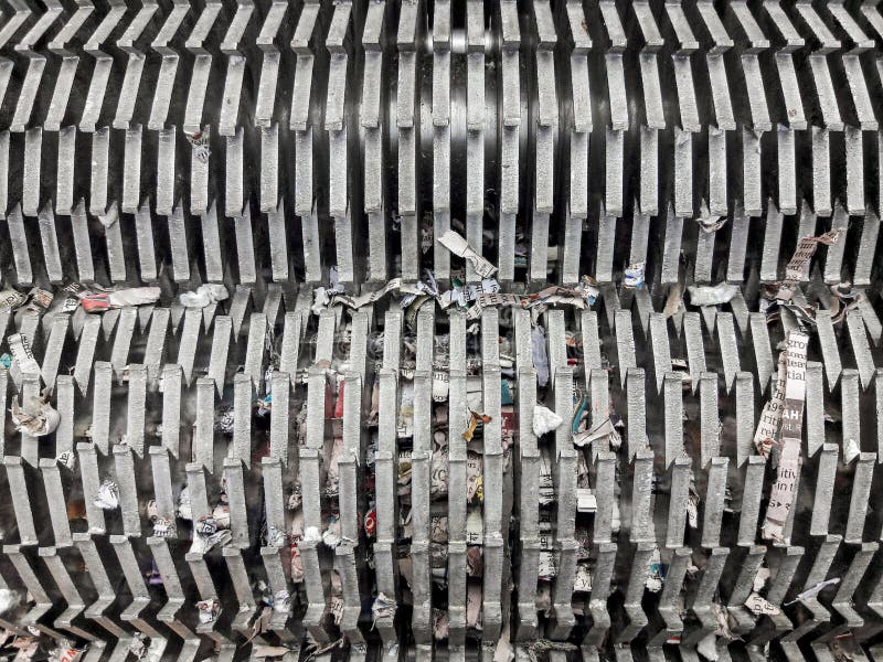 Cutter of Paper Shredder Machine Closeup Stock Image - Image of secret ...