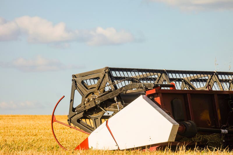 Cutter Platform of Reaping Machine Close-up Stock Image - Image of ...
