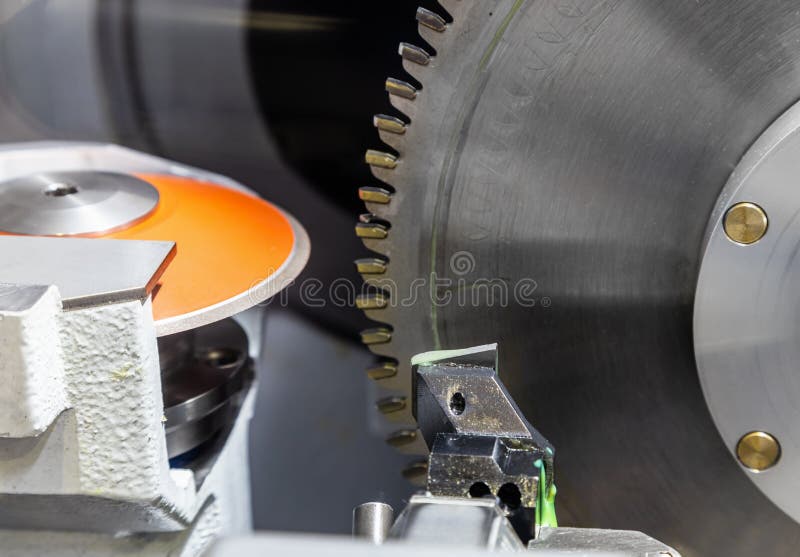 The Cutter Processes the Part on the Machine at the Factory Stock Image ...