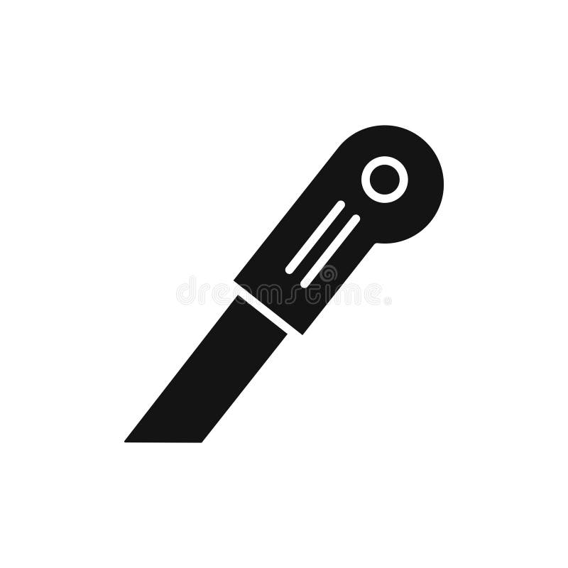 Cutter Vector Icon Symbol on White Background Stock Illustration ...