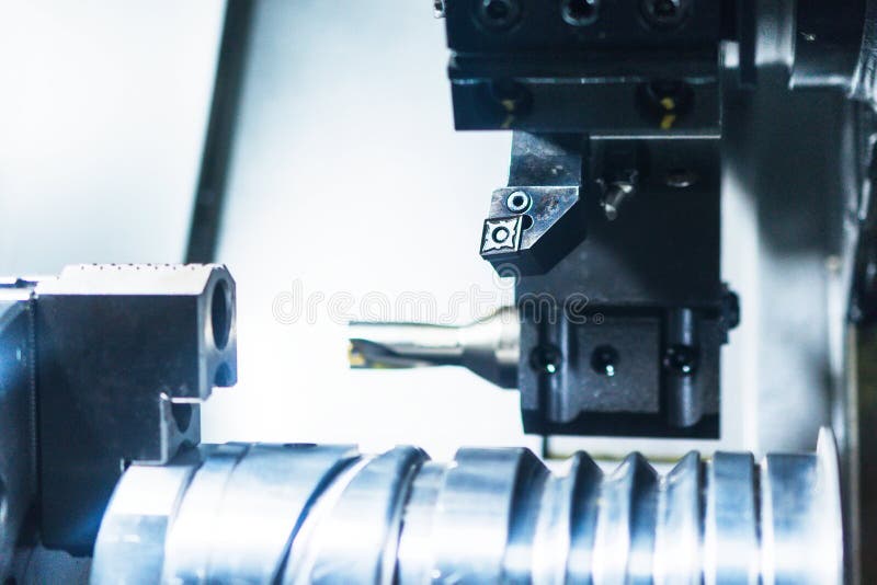 Cutters for Metal and Drill Set the CNC Machine Tool Magazine. Stock ...